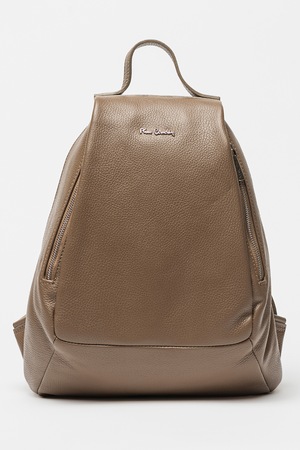 Pierre Cardin, Rucsac din piele cu logo, Maro fango - eMAG.ro
