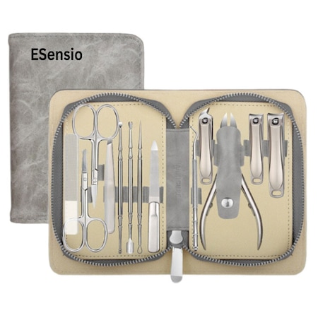 ESensio® 13 részes manikűr és pedikűr készlet, nagy/kis íves ...