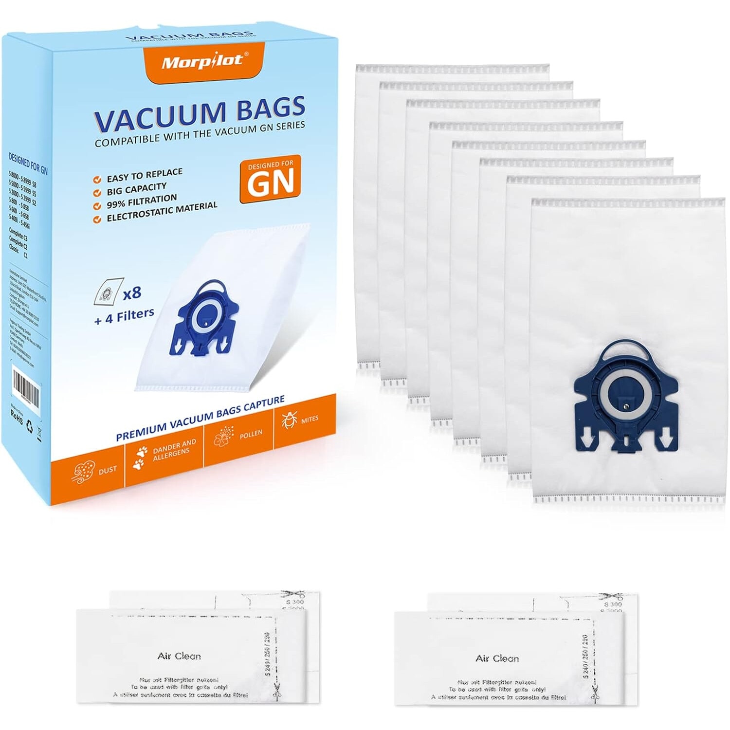 Pungi de Aspirator Airclean, Enforose, Filtrare Superioara, Design cu ...