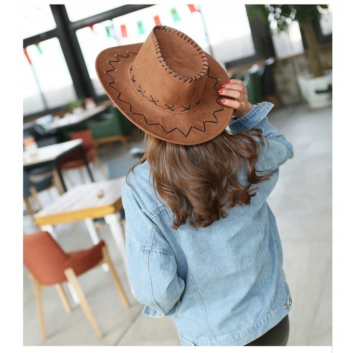 Palarie, Korbi, Western Cowboy, tesatura de inalta calitate, cusaturi ...