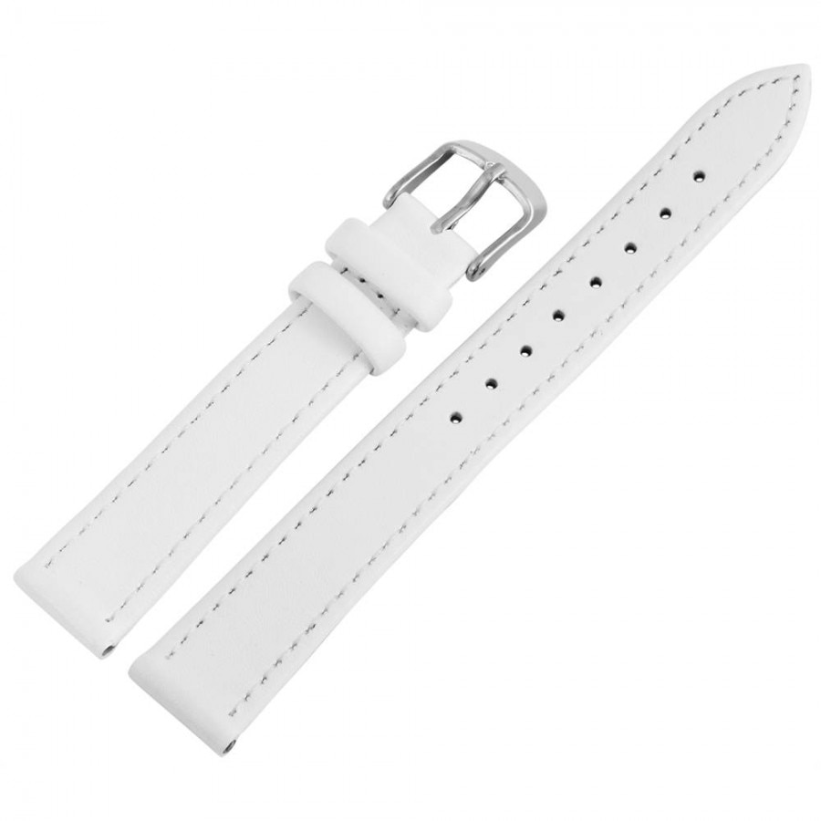 Curea ceas piele naturala, dreapta, 16 mm, Alba - eMAG.ro