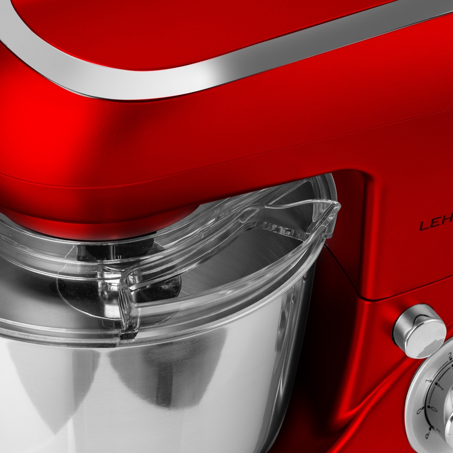 Robot de bucatarie, Lehmann Chervil, planetar, 1300 W, Bol 5 l, Rosu ...