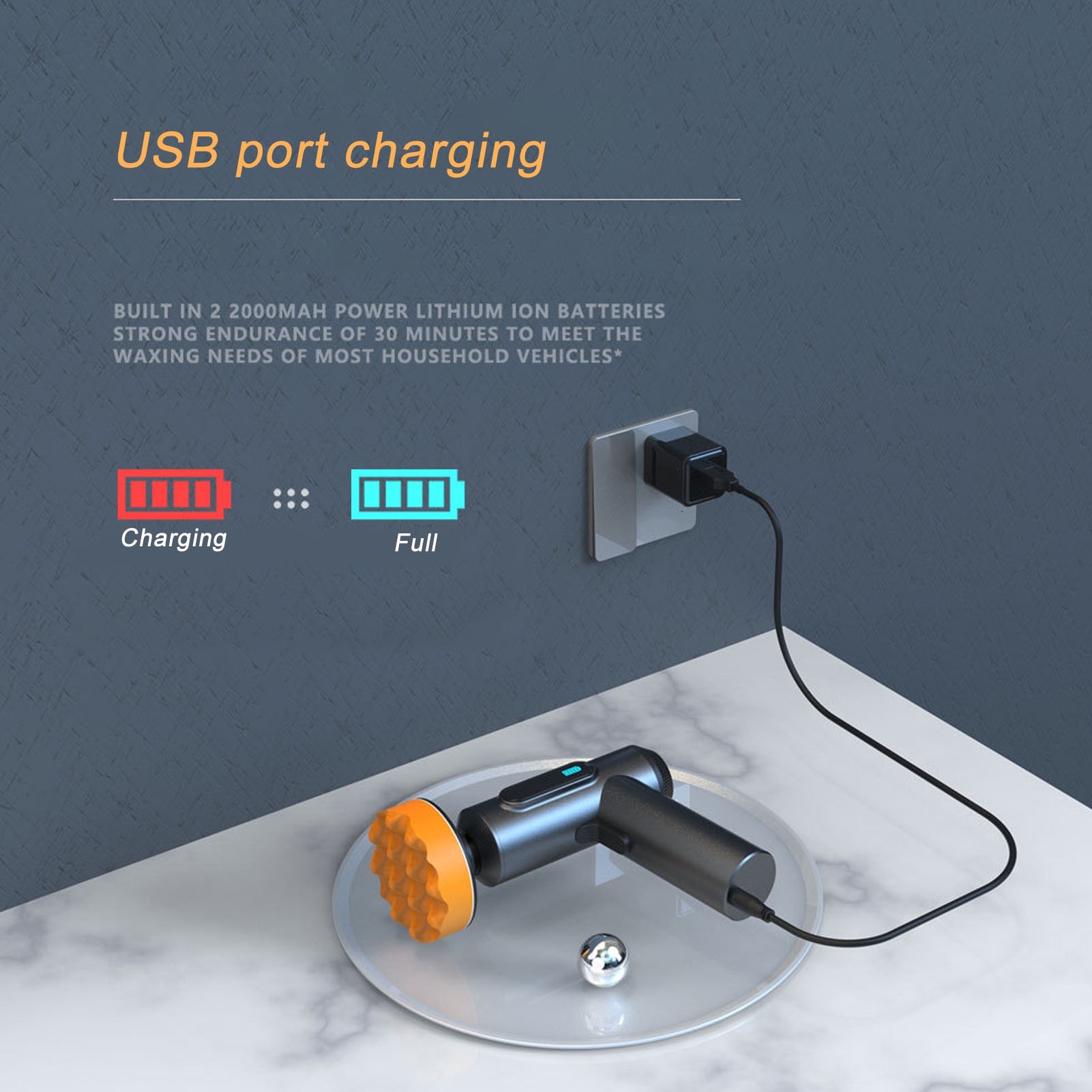 Slefuitor auto Mmgoqqt, 2000mAh, portabil, 30min autonomie, reparare ...