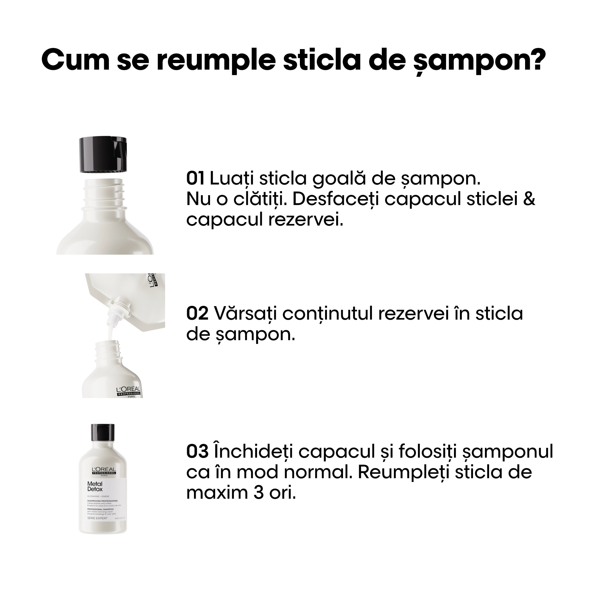 Pachet: Sampon L'Oréal Professionnel Serie Expert Metal Detox pentru ...