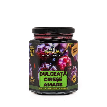 Dulceata de Cirese Amare Negre de Padure Bio Bucovina Plants –320g ...