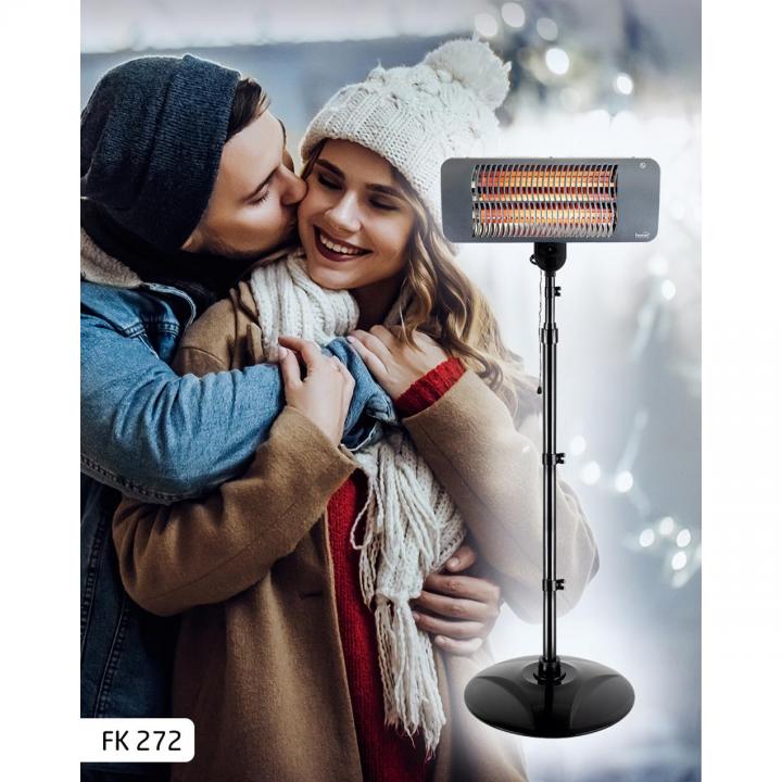 Incalzitor radiant cu cuart pentru exterior, 2000W, 3 trepte, IPX4 ...