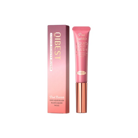 Fard de obraz lichid Qibest, roz, 27g, formula buildable, aplicator cu ...