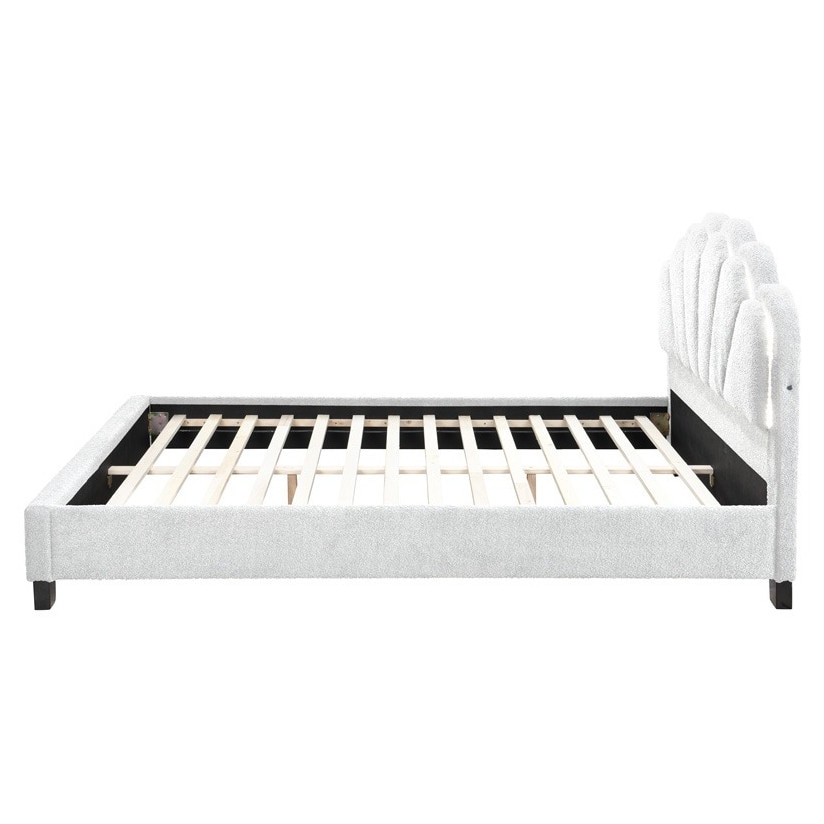 Pat tapitat Comfort 2 cu LED, 160x200, cadru din lemn cu somiera fixa ...