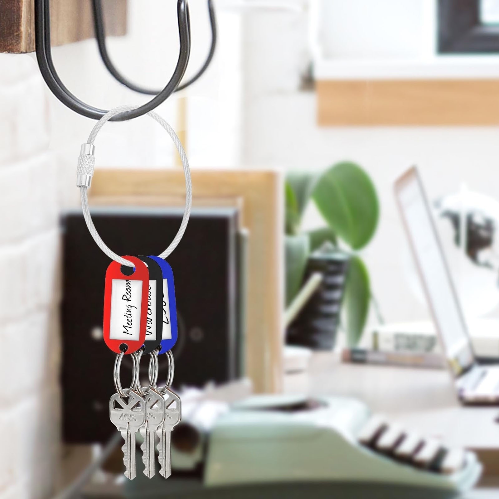 Set de 30 brelocuri, Hggzeg, Inel cablu din otel inoxidabil cu ...