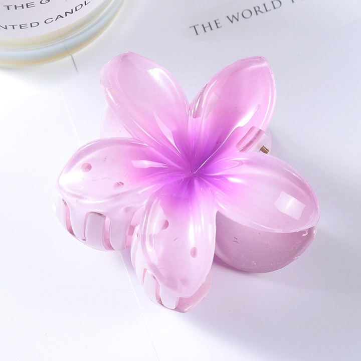 Set de 4 agrafe de par mari, Bztzhm, plastic, forma de floare, 8x8x4 cm ...