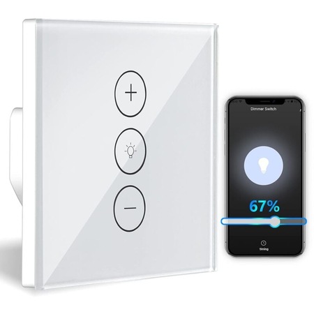 Intrerupator dimmer WiFi BGHYHYHI, control vocal, functie de ...
