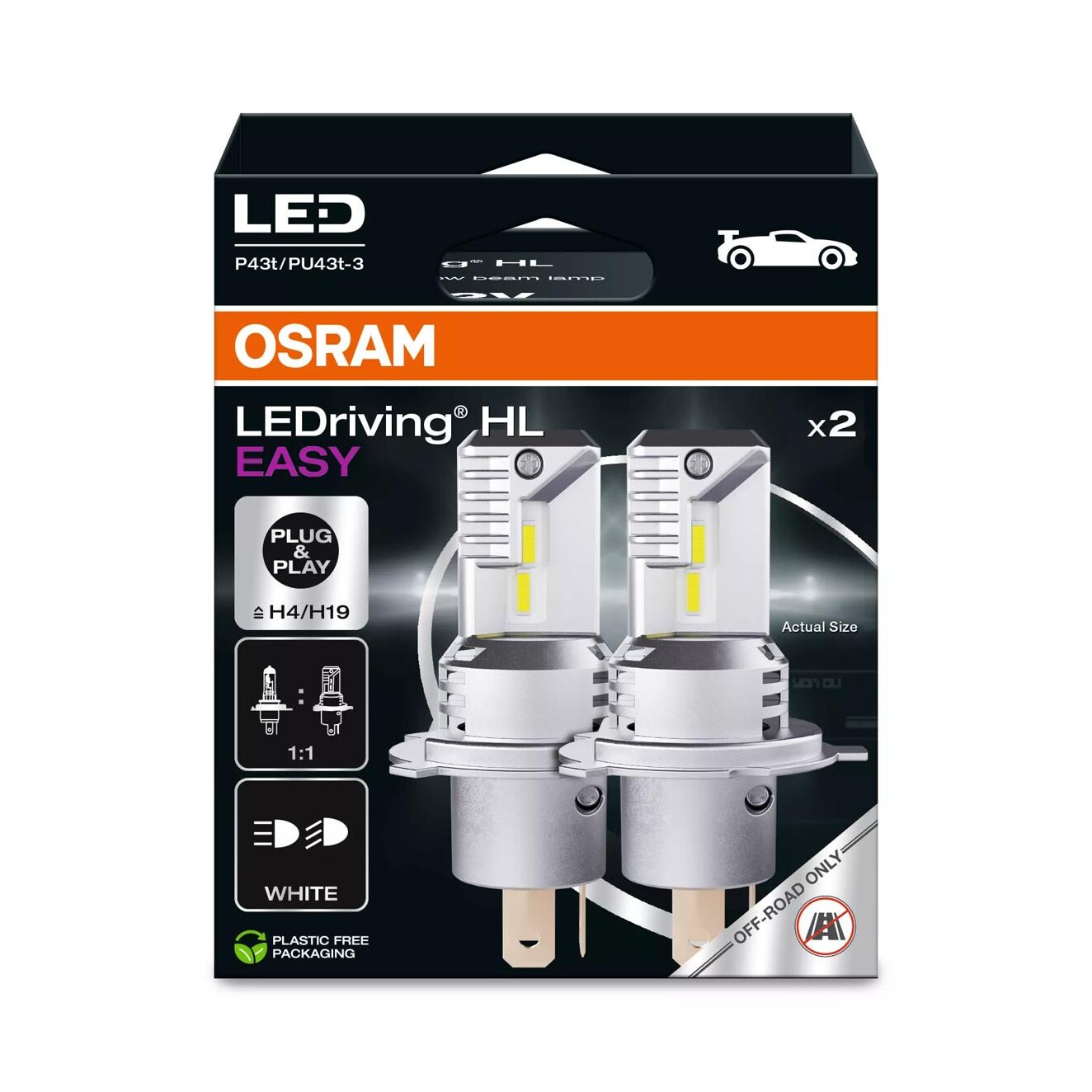Bec LED Osram LEDriving HL East H4/H19 - Set 2 buc (Off-Road) - eMAG.ro