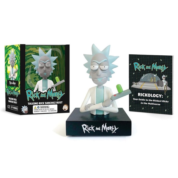 Figurina Rick and Morty Talking Rick Sanchez Bust, 8 cm - eMAG.ro