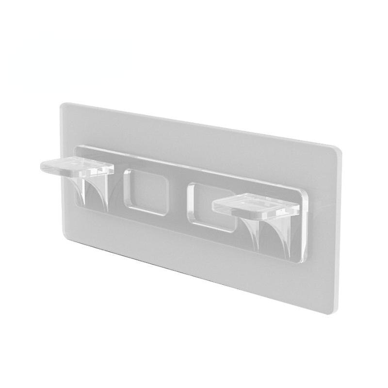 Set 6 Suporturi autoadezive pentru rafturi, aspect modern, transparent ...