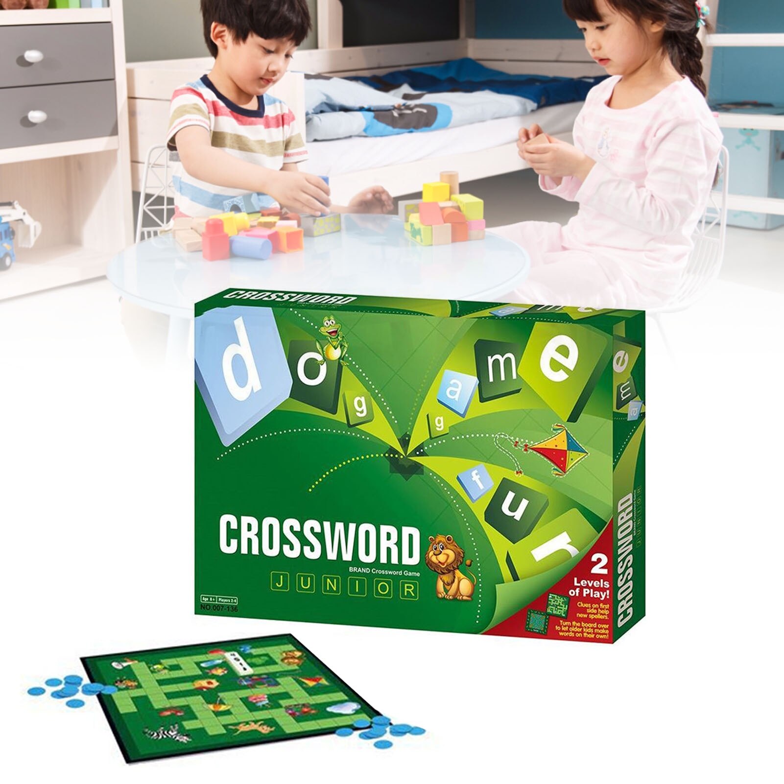Puzzle de cuvinte incrucisate Fokelyi, 3D, plastic, 34.6x34.6x1.5cm ...