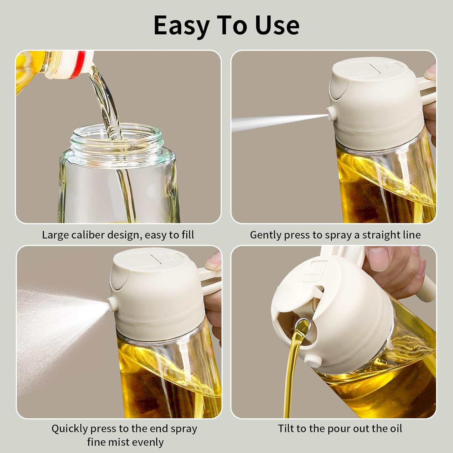 Set 2 Pulverizatoare pentru Ulei sau alte lichide 2 in 1 Aurov ...