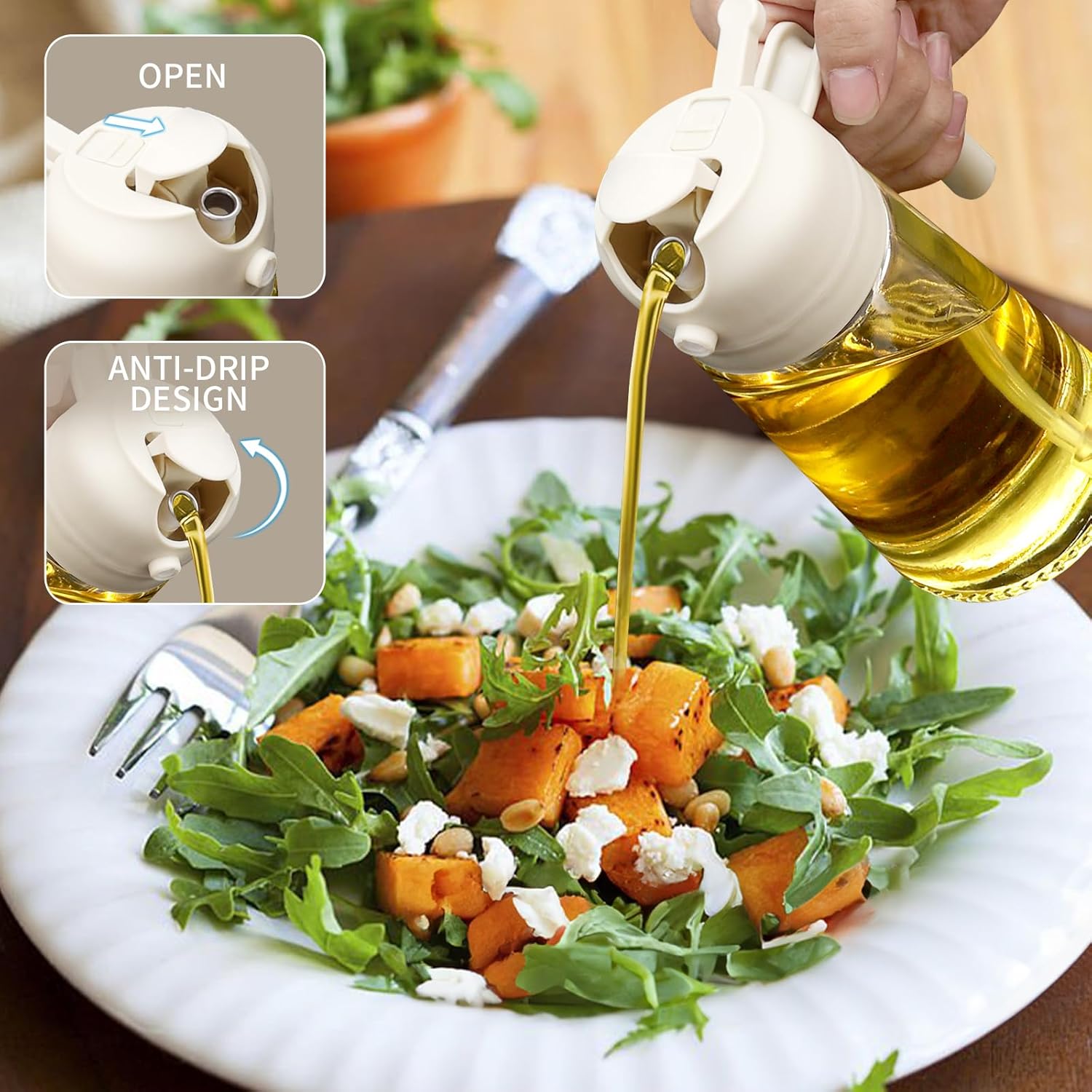 Pulverizator pentru Ulei sau alte lichide 2 in 1 Aurov®, Multifunctional, Control precis al ...