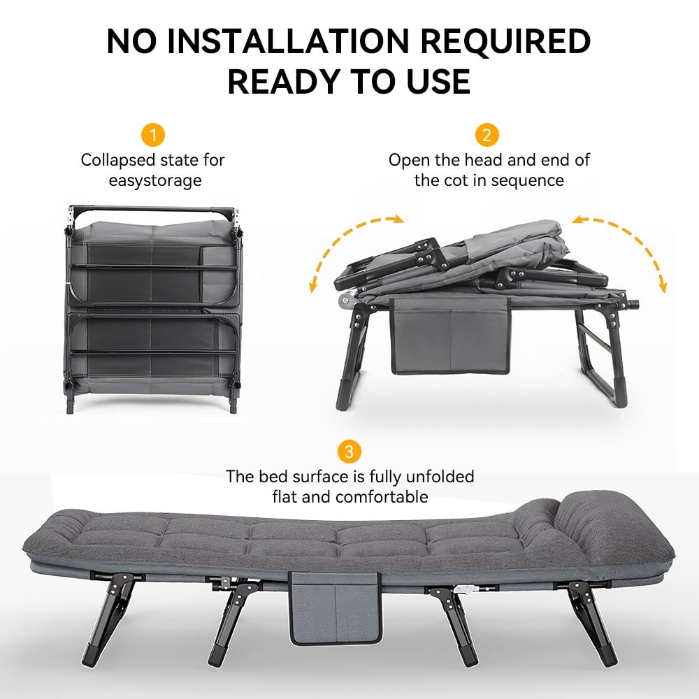 Pat pliabil de camping, TopGearWorld®, Panza Oxford, Pliabil, Inclusiv ...