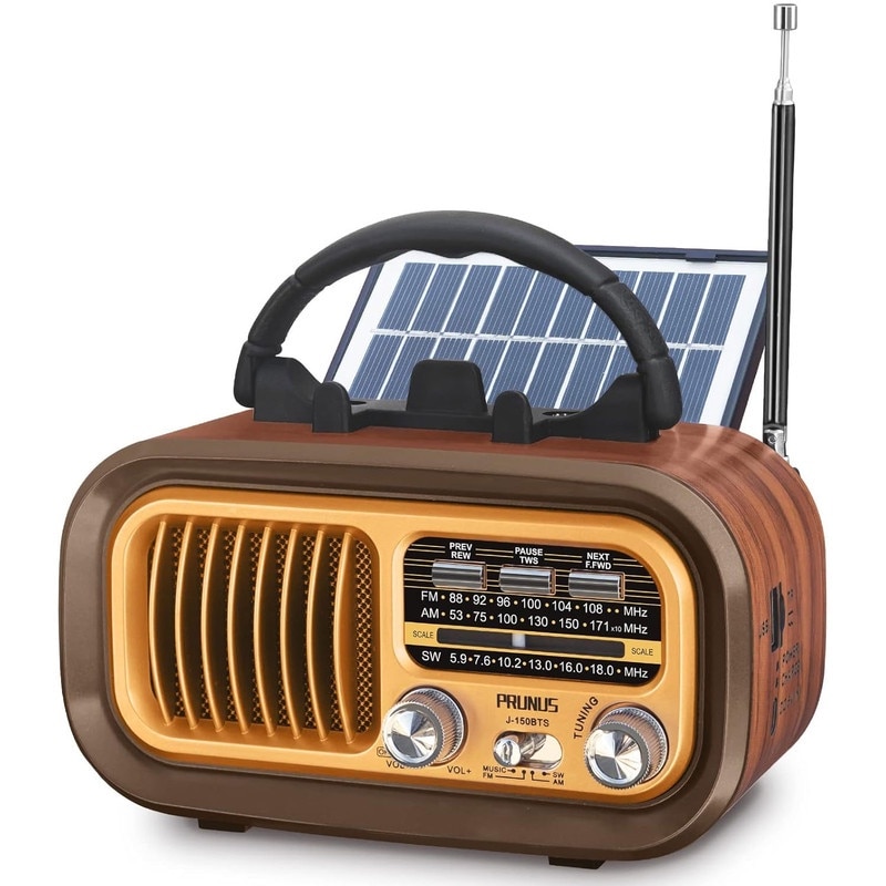 Radio portabil retro, RASK, AM/FM/SW, Bluetooth, USB/TF, cu Incarcare ...