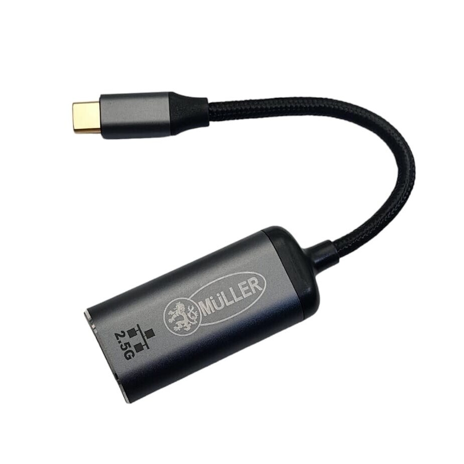 Adaptor Muller®️, LAN Gigabit, USB-C la RJ45 Ethernet 10/100/1000/2500 ...