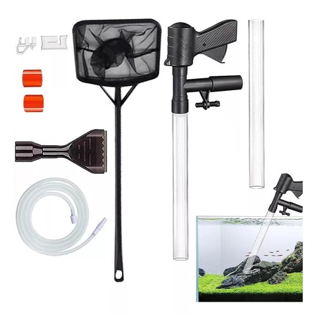 Aspirator pentru acvariu MESEVEN, set curatare, design manual ...