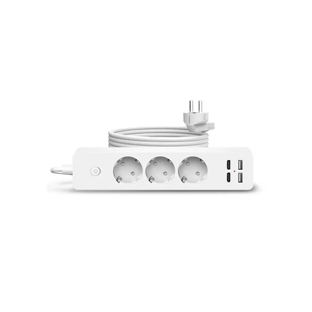 Prelungitor inteligent cu 3 prize, 2 porturi USB si 2 Type-C, lungime ...