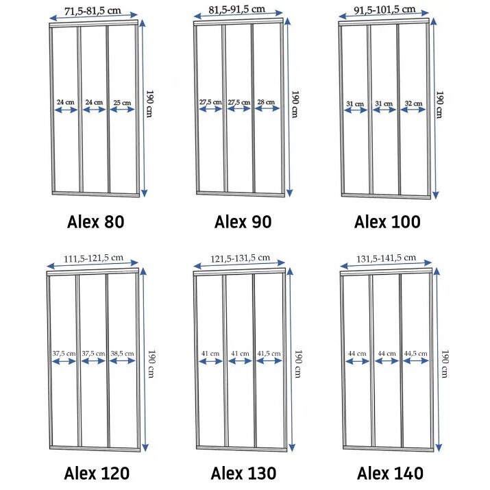Usi de dus Rea Alex, 120 cm, Glisante - eMAG.ro