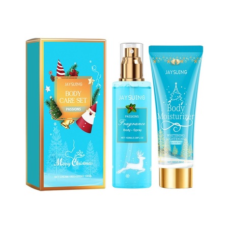 Set cadou de ingrijire a corpului cu parfum de Craciun, 100g lapte de ...