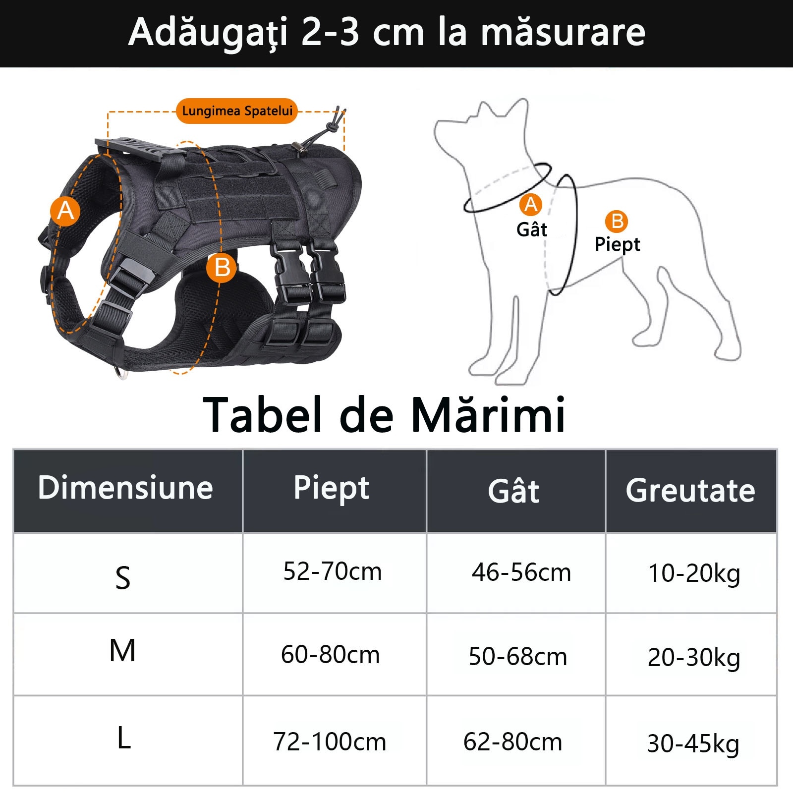 Set Ham Si Lesa Pentru Caine, Ham tactic pentru caini de talie mare ...