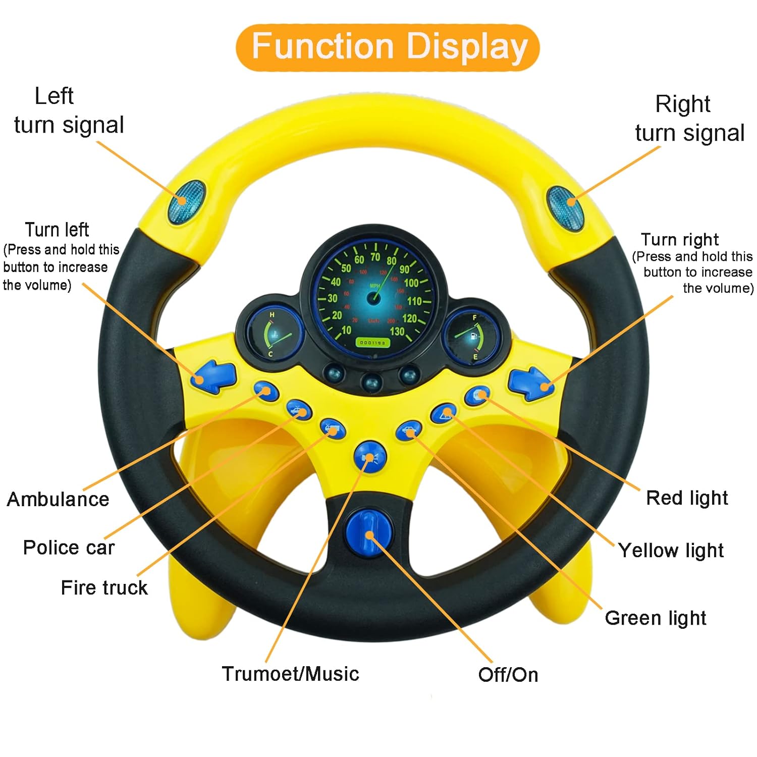 Volan Interactiv Kids Driving Simulator PRO, Picior reglabil pe ...