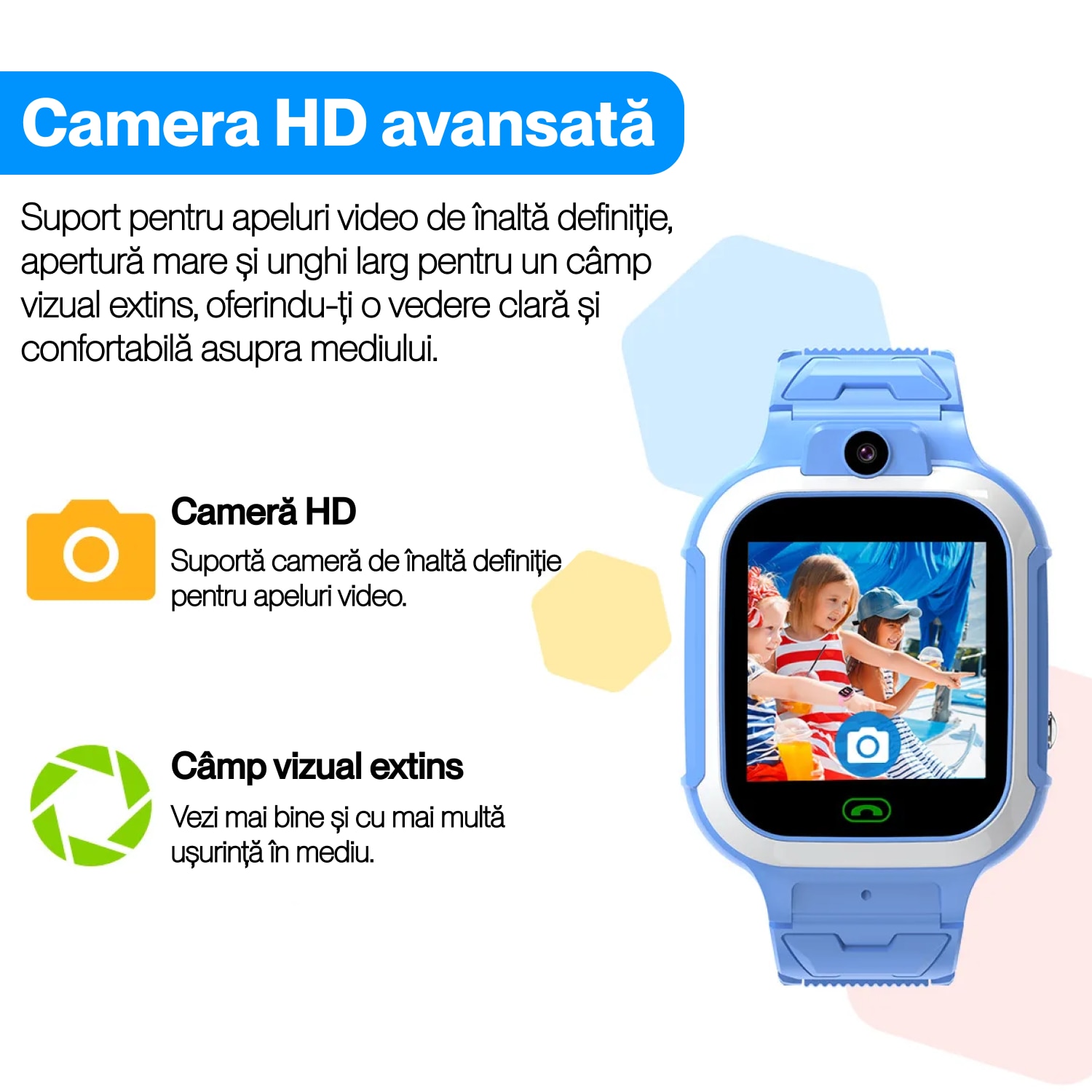 Ceas inteligent pentru copii cu GPS, DH15, 4G, ecran tactil HD 1.83 ...