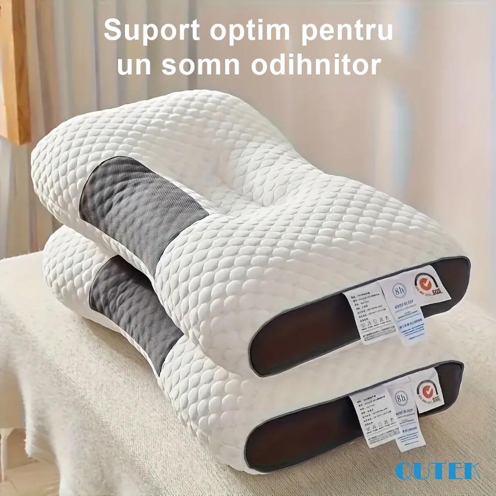 Perna ortopedica pentru dormit ajustabila QUTEK®️, fibre respirabile ...