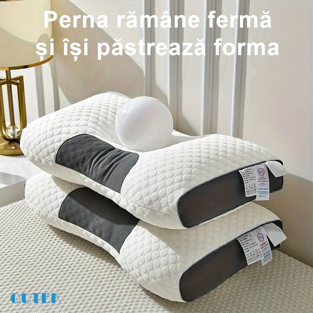 Perna ortopedica pentru dormit ajustabila QUTEK®️, fibre respirabile ...