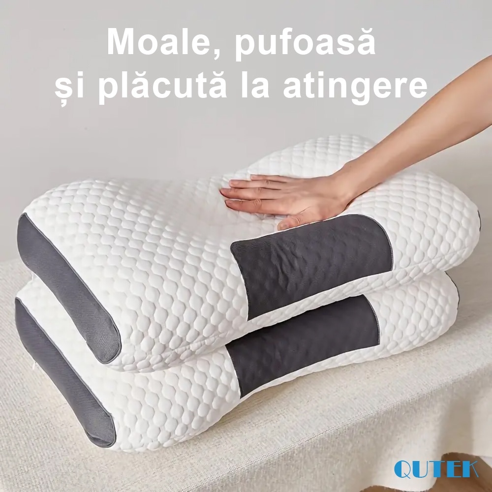 Perna ortopedica pentru dormit ajustabila QUTEK®️, fibre respirabile ...
