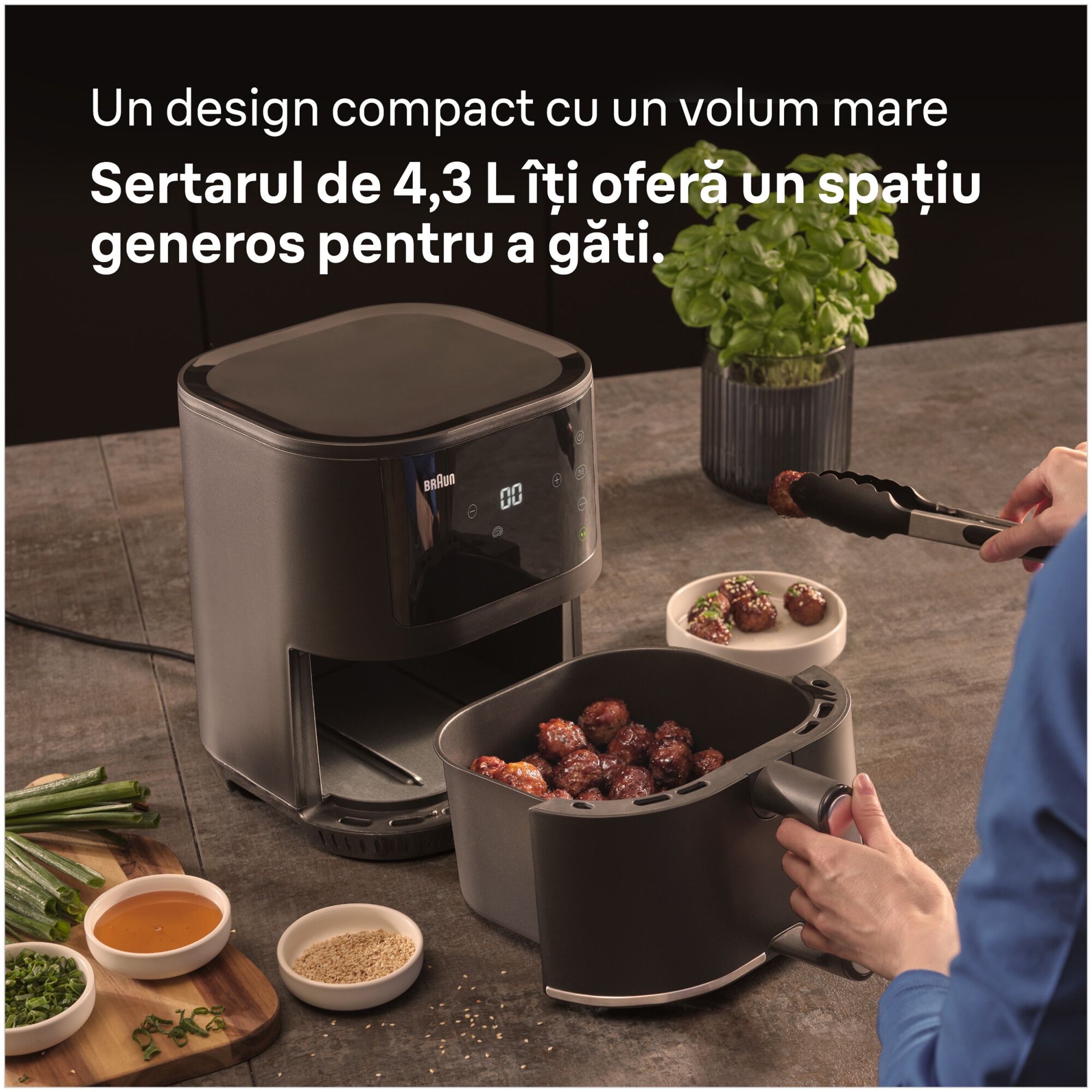 Friteuza cu aer cald, fara ulei, Braun Multifry 3 HF3030, 1500W, 4.3L ...