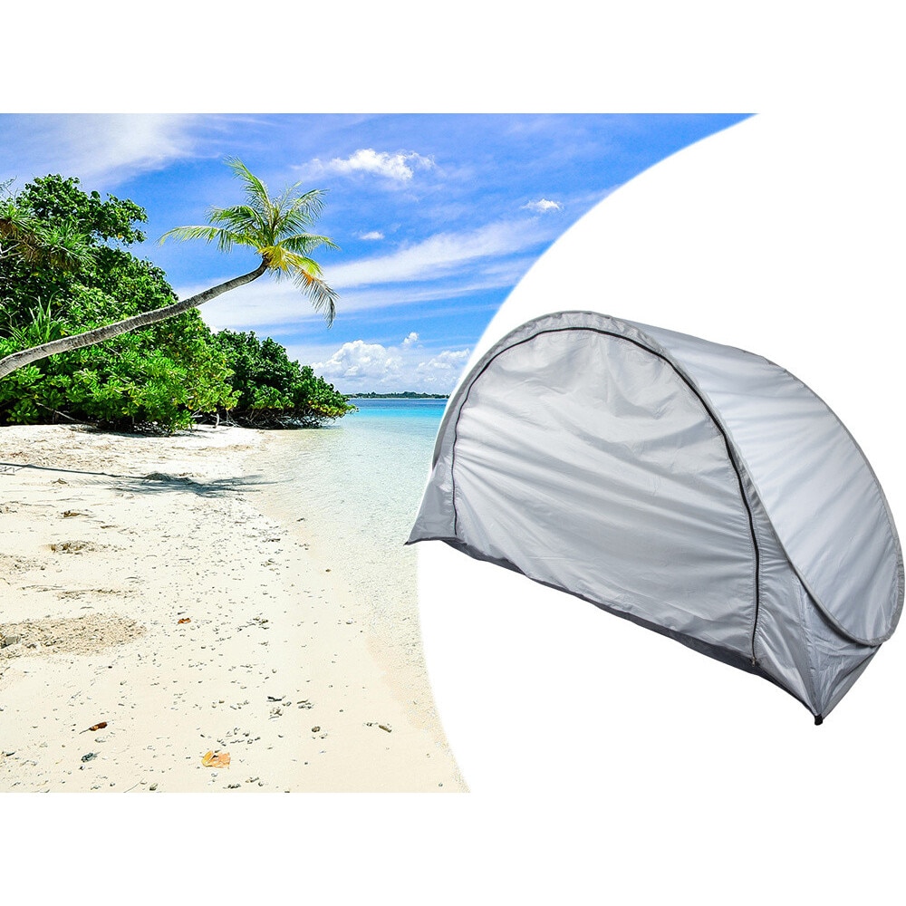 Cort de plaja, protectie UV, pliabil, Gri - eMAG.ro