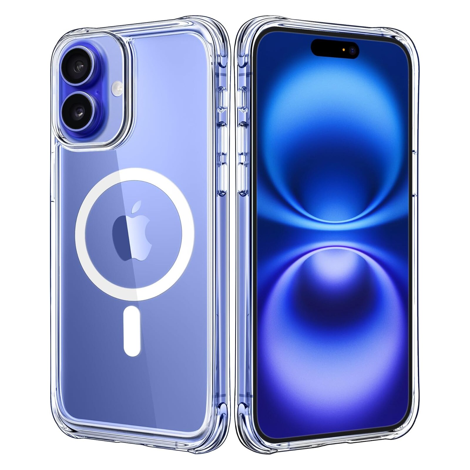 Husa transparenta pentru iPhone 16, protectie militara, suport MagSafe ...