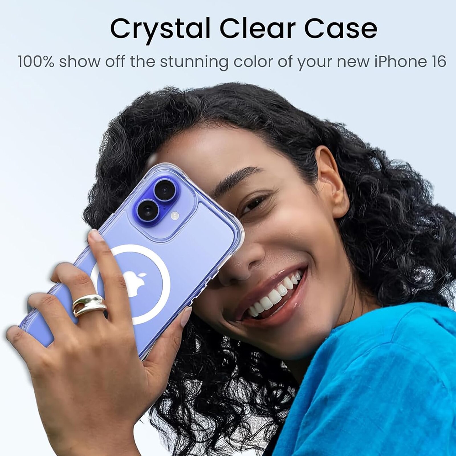 Husa transparenta pentru iPhone 16, protectie militara, suport MagSafe ...