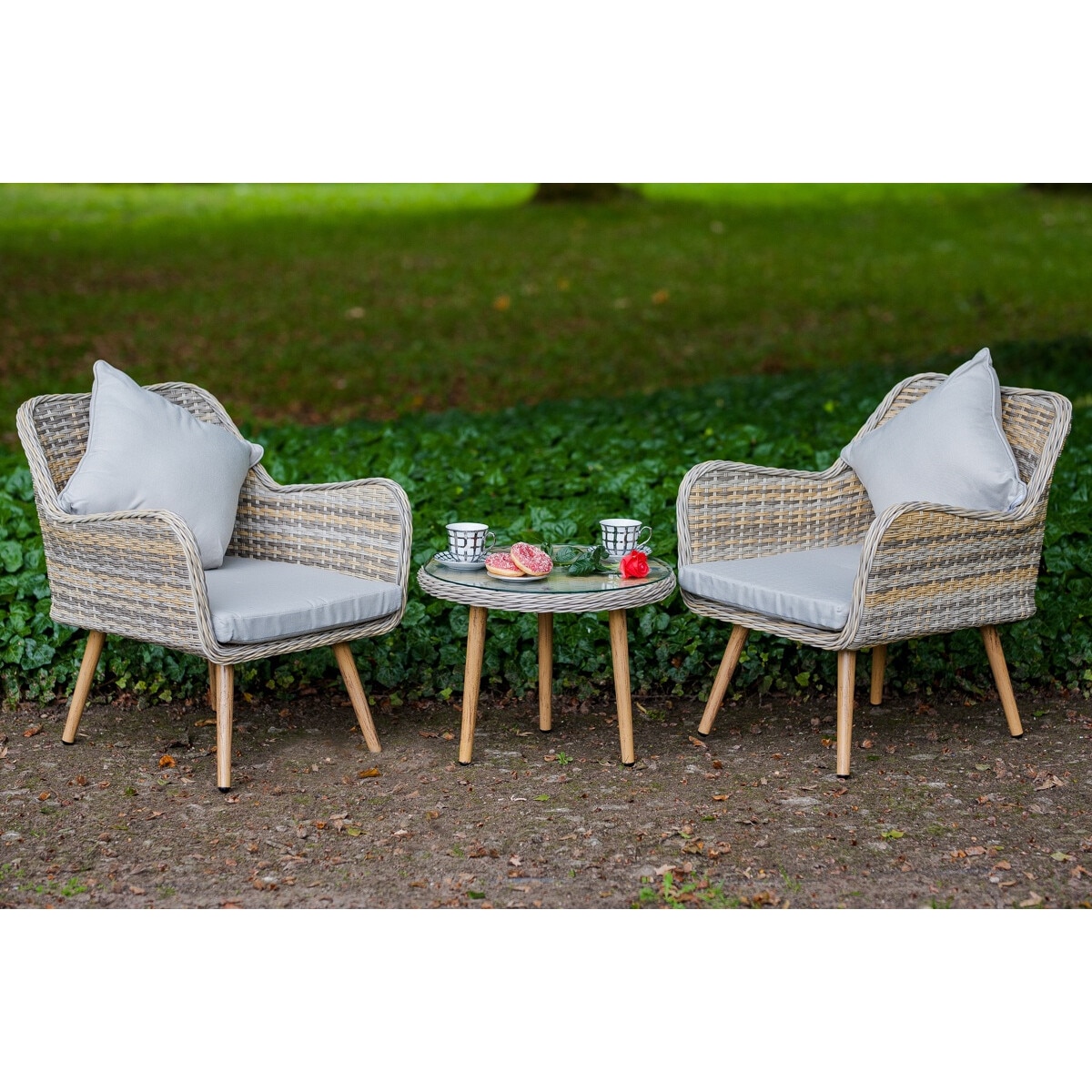 Set masa/2 fotolii pentru balcon/terasa, Bello Giardino, Belicco, Ratan ...