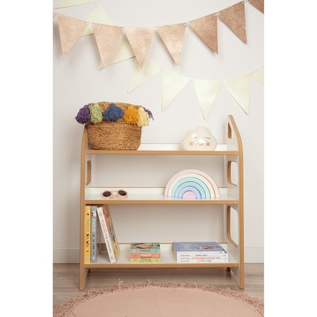 MAXI Montessori polc, tupti.wood, 3 szintes, stabil, antibakteriális ...
