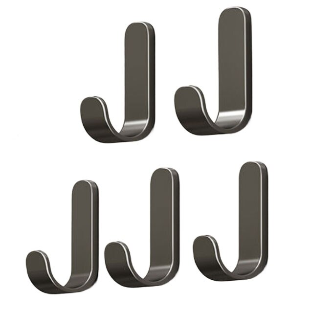 Set de 5 carlige adezive din otel carbon, carlige pentru prosoape ...