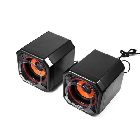 Set 2 boxe audio bass, PC, Q88, 30W P.M.P.O - eMAG.ro