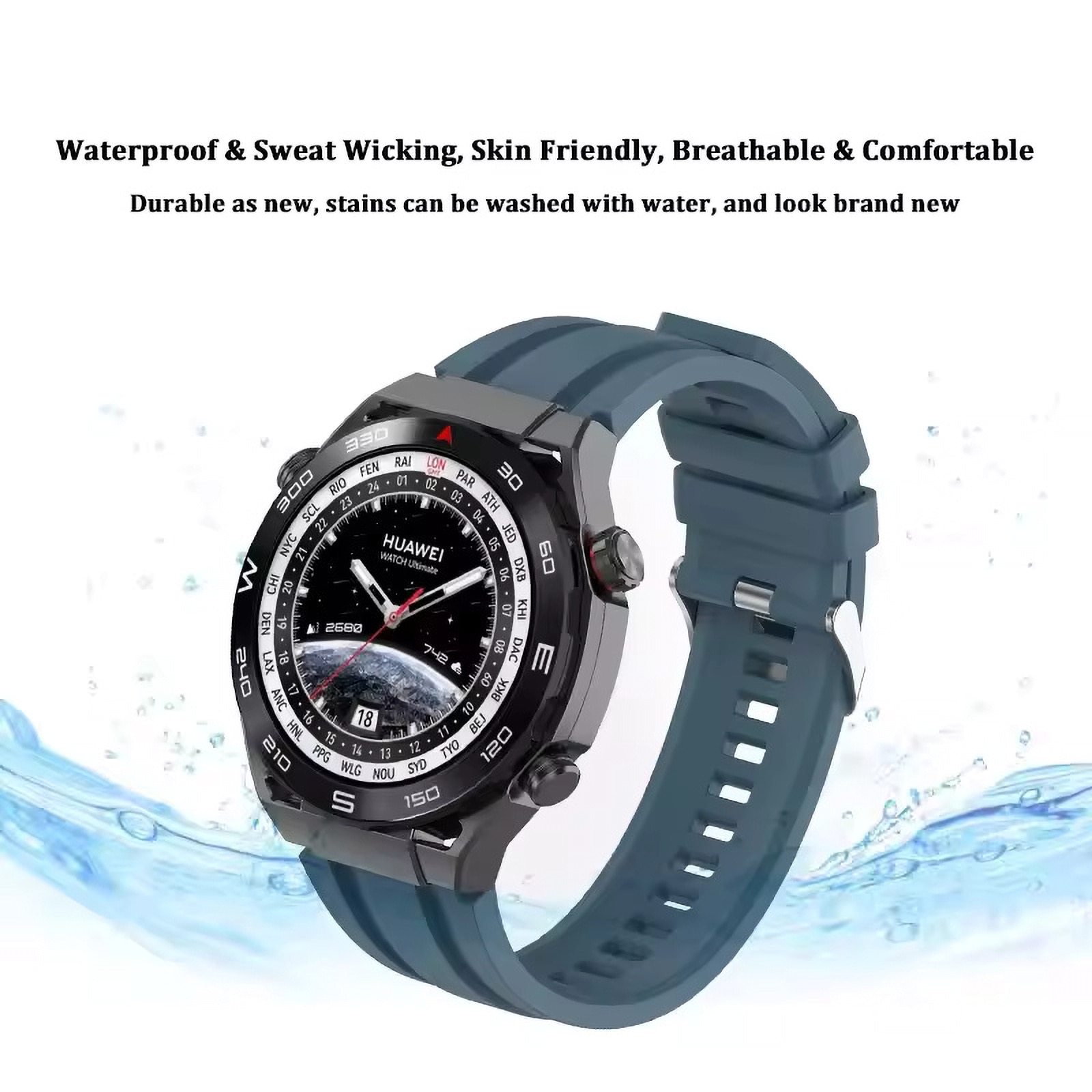 Bratara din silicon pentru Huawei GT 2, 3, 4 (46mm), GT 2 Pro, GT 3 Pro ...