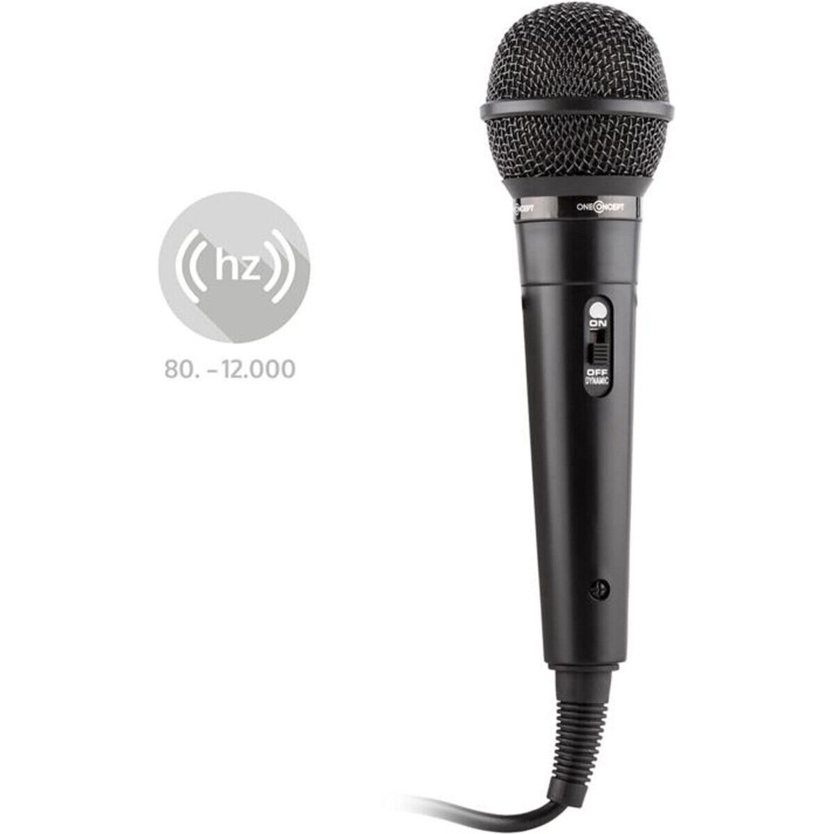 Microfon Cu Fir Unidirectional Dinamic, OneConcept, Microfon cu fir ...