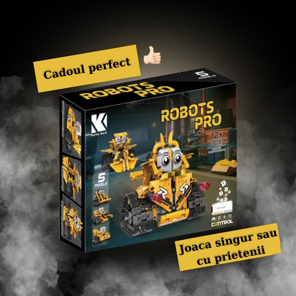 Set de Constructie Robot 5-in-1, STEM, Pentru Copii, Dezvoltare ...