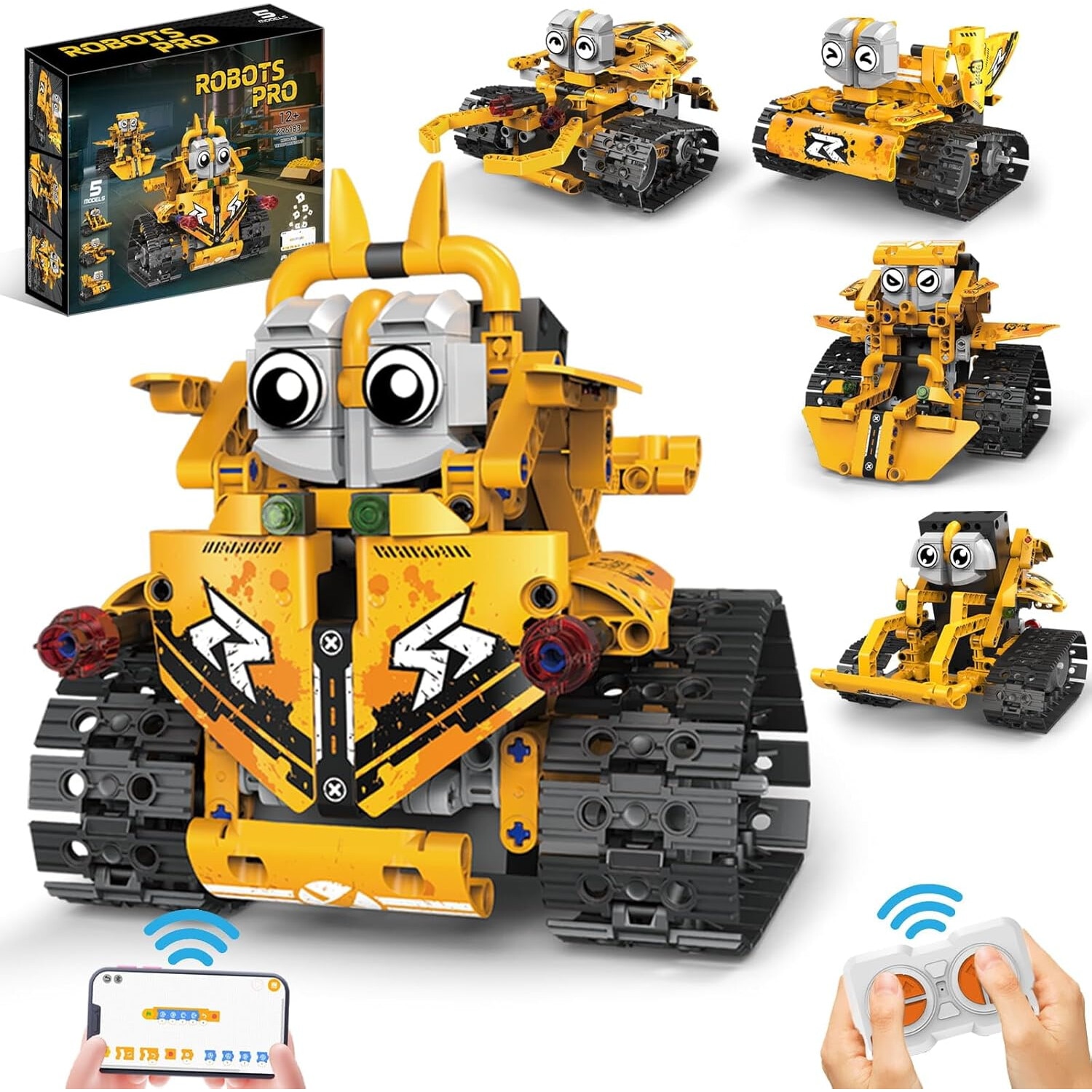 Set de Constructie Robot 5-in-1, STEM, Pentru Copii, Dezvoltare abilitati, Robotica, 269 piese ...