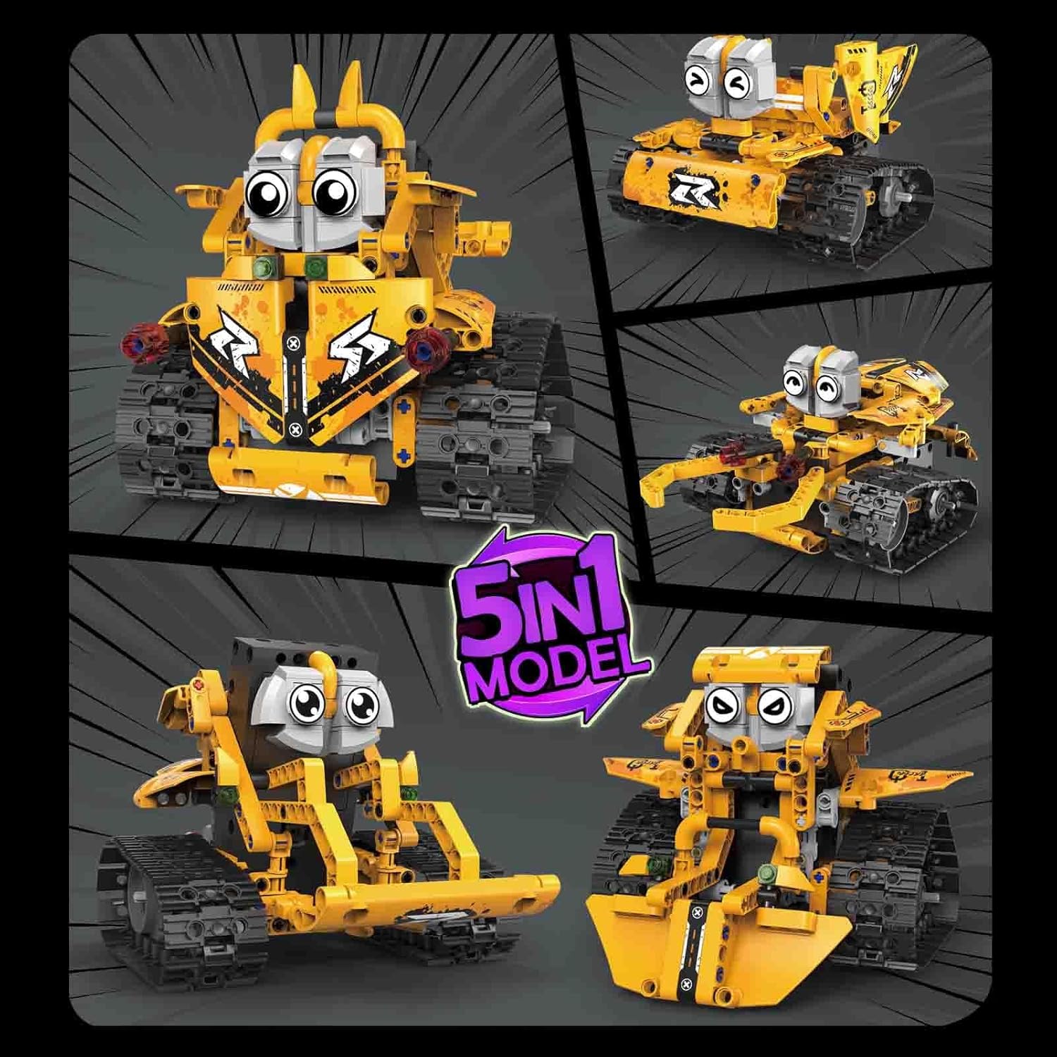 Set de Constructie Robot 5-in-1, STEM, Pentru Copii, Dezvoltare ...