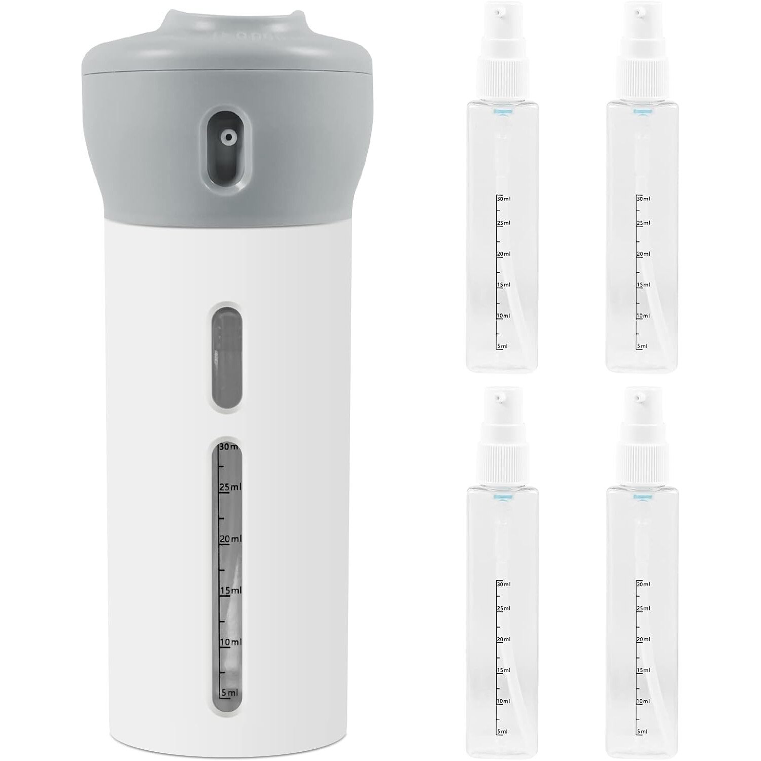 Dispenser lichide pentru calatorie 4-in-1, 4 recipiente, 40 ml ...