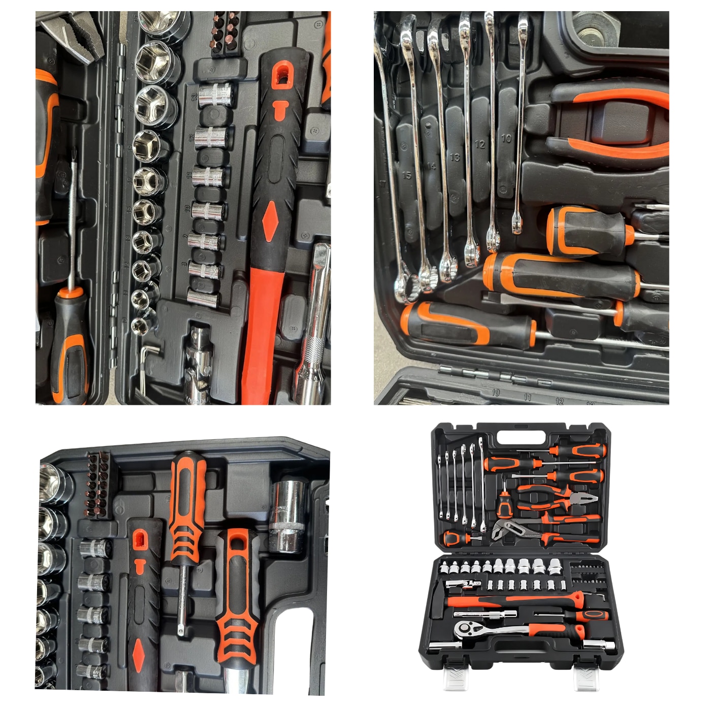 Set trusa de scule, uz casnic, 57 piese, otel crom vanadiu - eMAG.ro