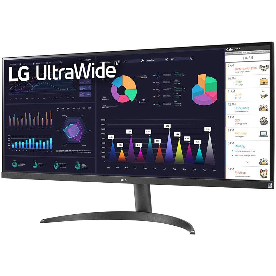 LG 34WQ500-B Ultrawide monitor, 34", IPS, 2560x1080x 100Hz, 5ms, AMD ...